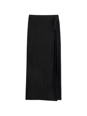 TOTEME Wrap-style Midi Skirt - Black