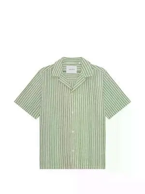 LES DEUX Striped Shirt - Green
