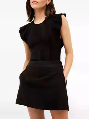 MARIE OLIVER Rory Ruffle-trim Ribbed Top