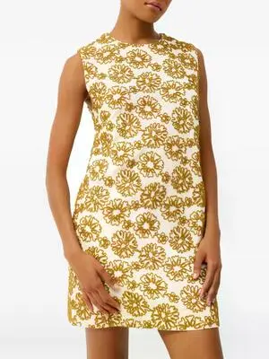 MARIE OLIVER Yvette Floral-embroidered Dress - White