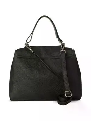 Orciani Sveva Leather Shoulder Bag - Black