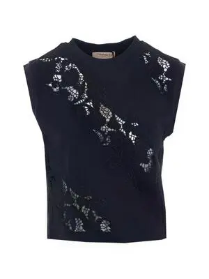 TWINSET Floral-embroidered T-shirt