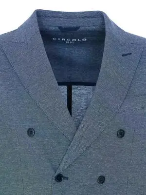 CIRCOLO 1901 Double-breasted Mini-check Blazer - Blue