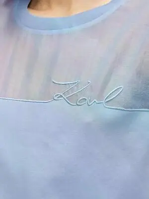 Karl Lagerfeld Signature Sheer-panel T-shirt