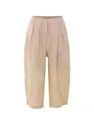 MAURIZIO PECORARO Pleated Elasticated-waist Trousers - Neutrals