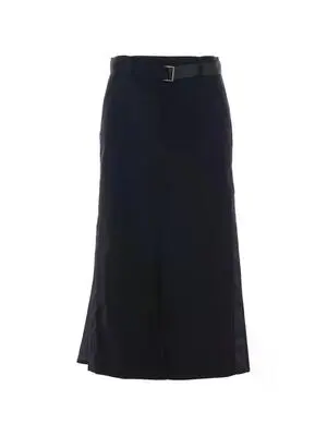 Sacai Pleated Skirt With Belt - Blue