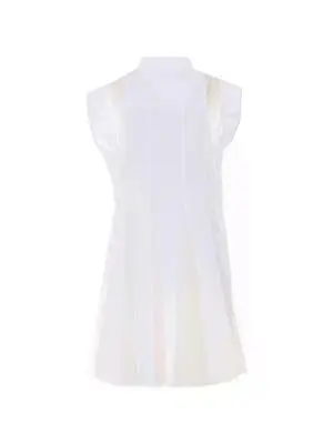 Sacai Tulle-panelled Sleeveless Dress