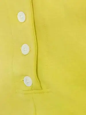Auralee Button-up V-neck Top - Yellow