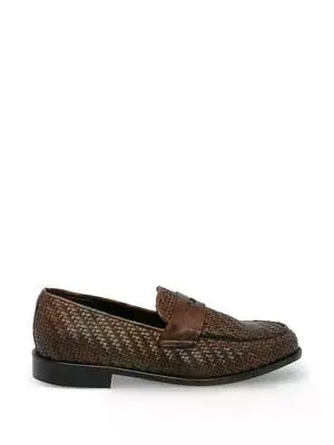 PAWELK'S Woven Leather Loafers