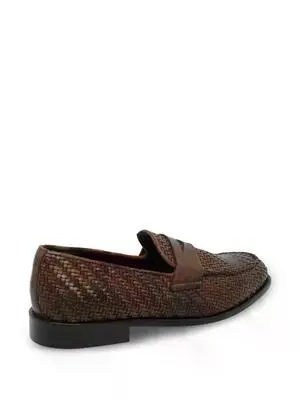 PAWELK'S Woven Leather Loafers