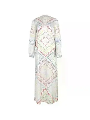 MARY KATRANTZOU Collins Geometric-print Kaftan Dress