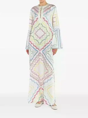 MARY KATRANTZOU Collins Geometric-print Kaftan Dress