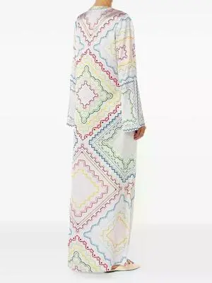 MARY KATRANTZOU Collins Geometric-print Kaftan Dress