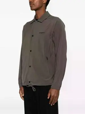 Emporio Armani Logo-embroidered Raglan-sleeve Jacket - Brown