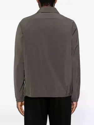 Emporio Armani Logo-embroidered Raglan-sleeve Jacket - Brown