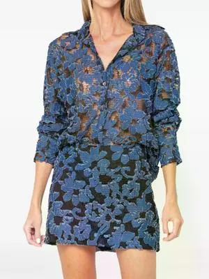 JBQ Beckett Floral-pattern Lace Skirt