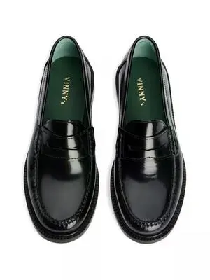 VINNY'S Yardee Moccasin Loafers - Black