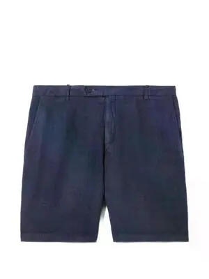 MC2 SAINT BARTH Linen Bermuda Shorts - Blue