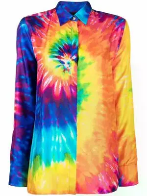 Philipp Plein Tie-dye Print Shirt - Blue