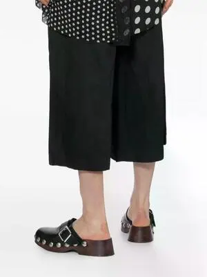 Comme Des Garçons Elasticated-waistband Wide-leg Trousers - Black