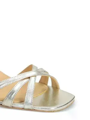 FRATELLI RUSSO Carla Crossover-strap Heeled Sandals - Silver