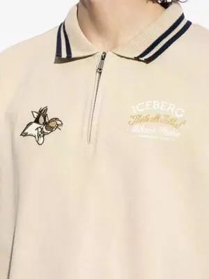 Iceberg Embroidered Piqué Polo Shirt