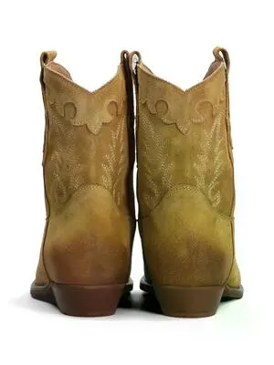 GISEL MOIRE Malawi Embroidered Suede Boots