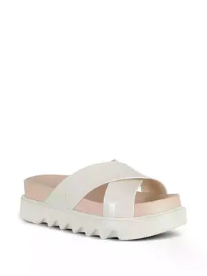 Melissa Crossover-strap Platform Sandals - Neutrals