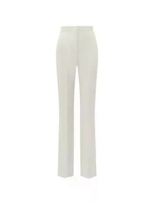 Max Mara Satin-stripe Pressed-crease Trousers - Neutrals