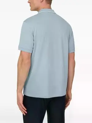 Boggi Milano High-performance Piqué Polo Shirt With S-cafè® Yarn - Blue