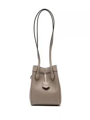 Fendi Mini Origami Leather Shoulder Bag - Brown