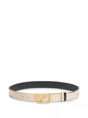 Valentino Garavani Vlogo Signature Reversible Belt - Neutrals