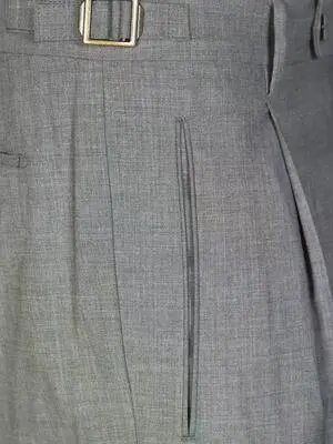 BERWICH Pleated Turn-up Trousers - Grey