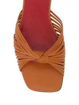 Valentino Garavani Knotted Leather Sandals - Neutrals