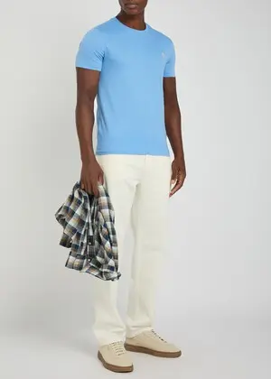 Polo Ralph Lauren Logo-embroidered Cotton T-shirt - Blue