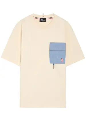 Moncler Denim-pocket Logo Cotton T-shirt