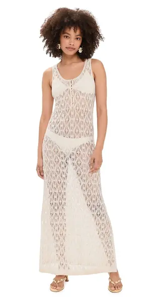 Las Surenas Knitted Midi Dress - Caramel