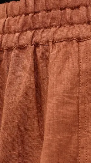 APIECE APART Mar Linen Shorts - Harissa