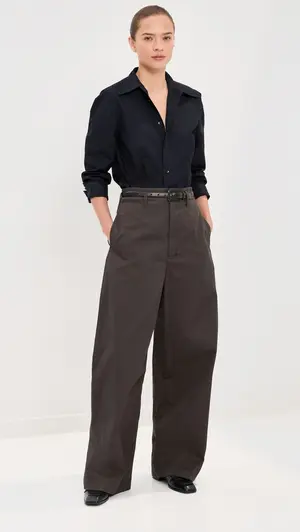 LEMAIRE Wide-leg Chino Trousers