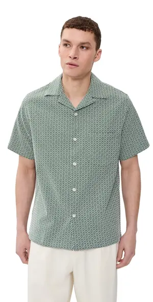 Men's Green Camp Collar Shirts