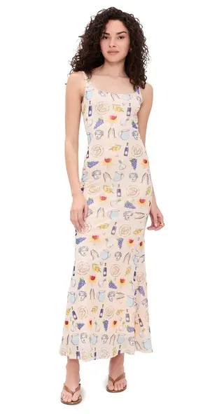 ANOTHER GIRL Eurosummer Print Mesh Maxi Dress - Multi