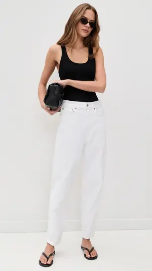 AGOLDE 80's Straight Leg Jeans - Marshmallow