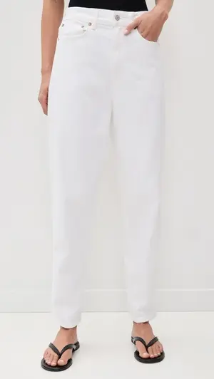 AGOLDE 80's Straight Leg Jeans - Marshmallow