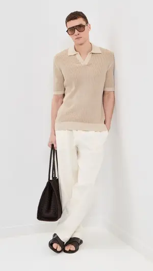 Frescobol Carioca Rino Cotton Blend Polo