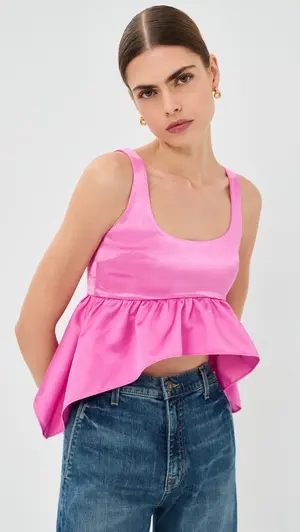 Azeeza Esme Satin Top - Fuchsia