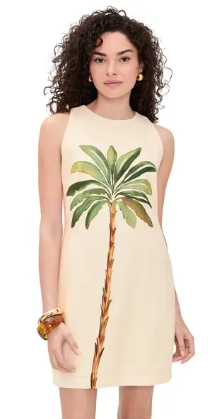 DRESS TO Palm Tree Print Mini Dress - Tropical Print