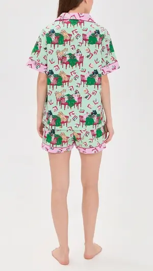 PRINTFRESH Mahjong Short Pajama Set