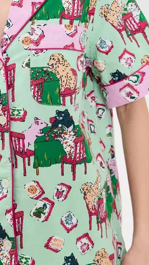 PRINTFRESH Mahjong Short Pajama Set