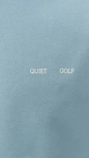 QUIET GOLF Monogram Washed Rugby Sweater