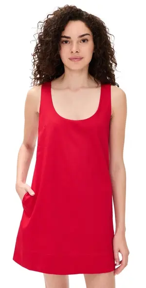 Joe's Jeans Scoop Neck Mini Dress - Cherry Red